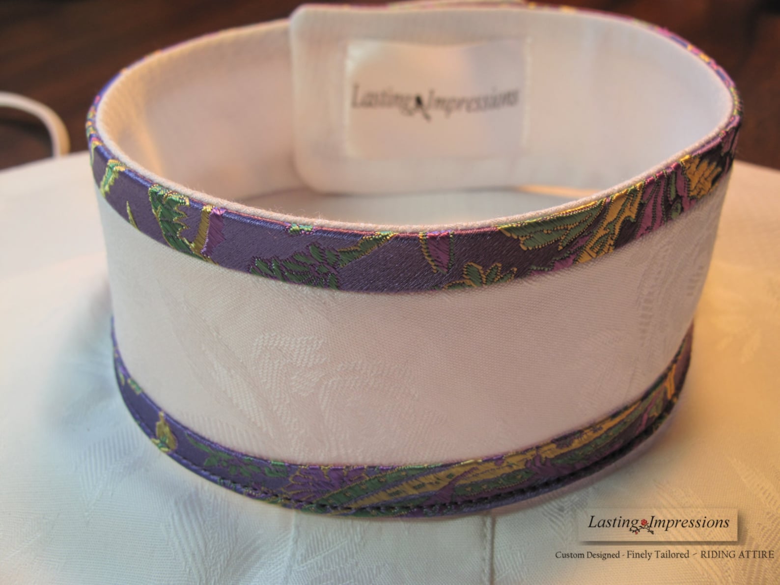 Hunt Dickie Ratcatcher in White Damask With Brocade Trim for Hunter ...