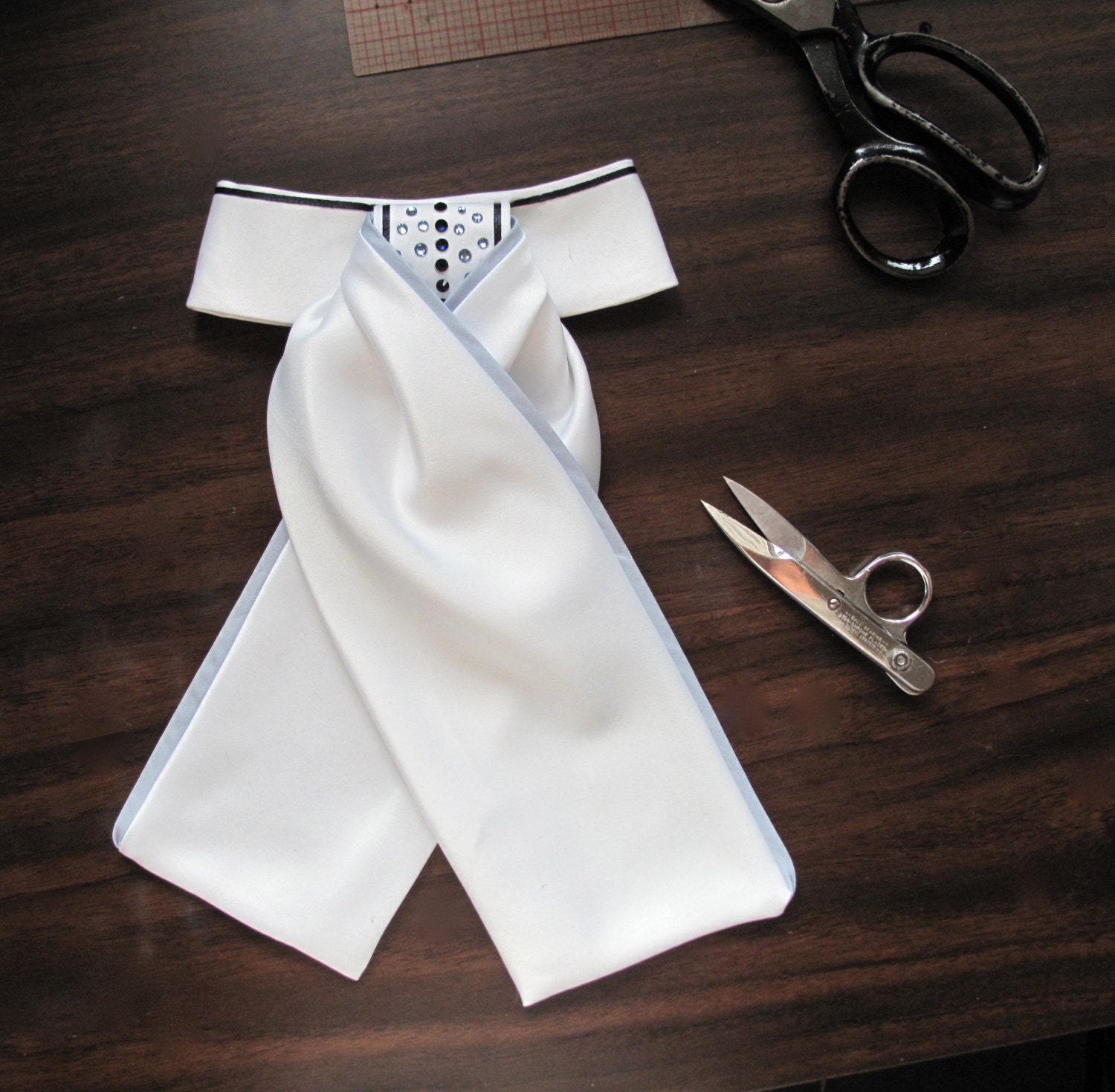 The Melissa Collar- Show Hack Dressage Stock Tie Collar With Piping and ...