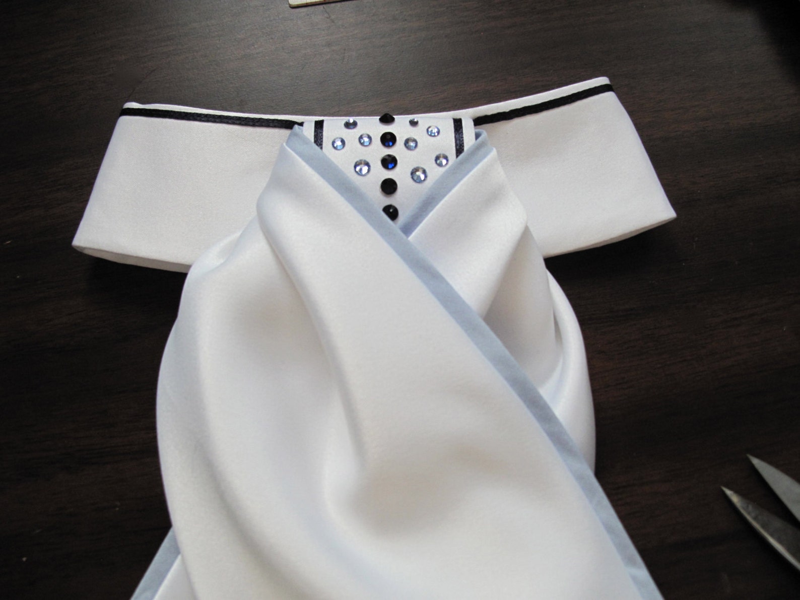 The Melissa Collar- Show Hack Dressage Stock Tie Collar With Piping and ...