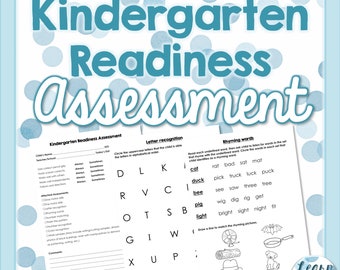 Kindergarten Readiness Assessment Packet-easy TO USE - Etsy