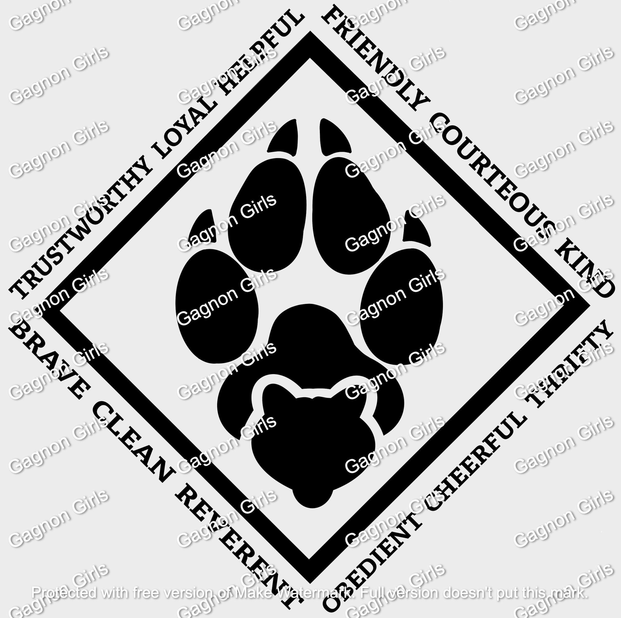 Scout Wolf Paw Svg Etsy