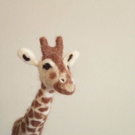 Needle Felted Giraffe // Handmade 100% Wool // Felted Animal - Etsy Canada