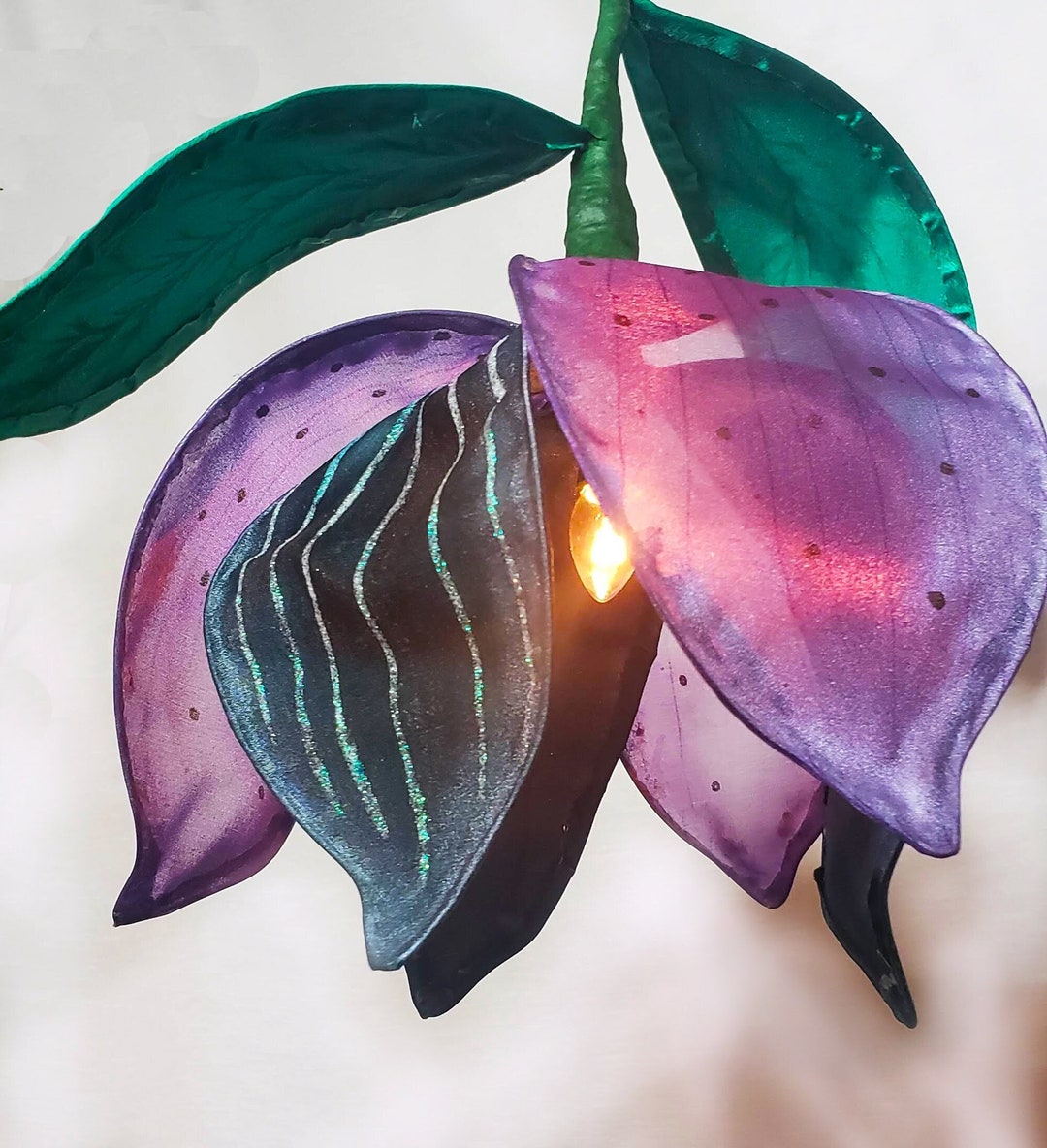 Faerie Lamp, Fairy Lantern, OOAK, Hand Made, Flower Lamp, Flower Light ...