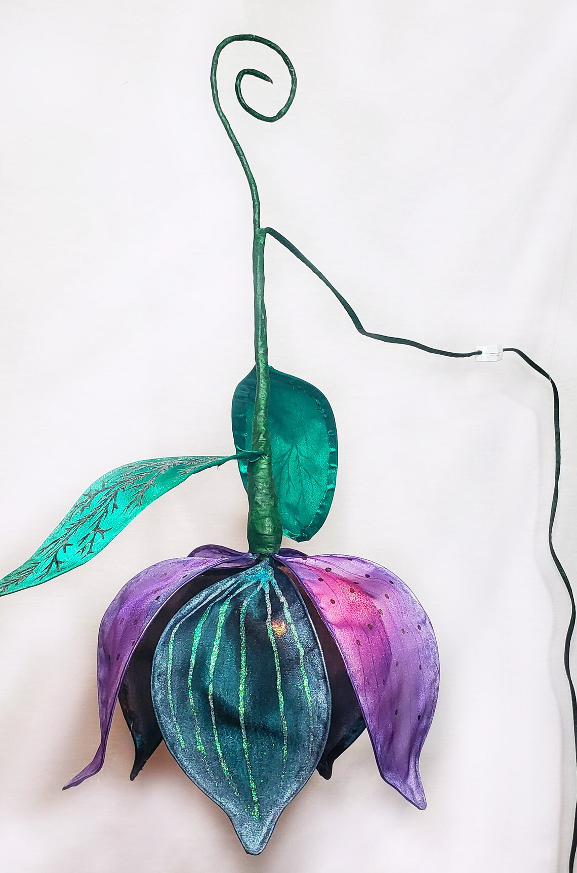 Faerie Lamp, Fairy Lantern, OOAK, Hand Made, Flower Lamp, Flower Light ...