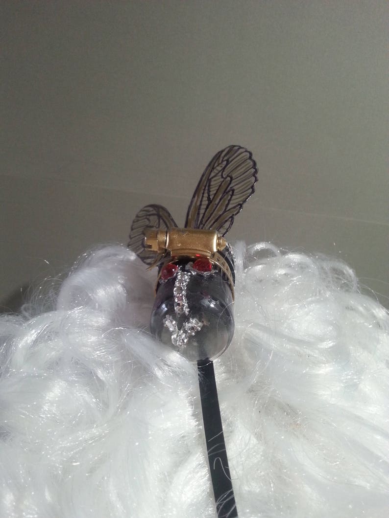 Oro & Rojo Joya Bug Steampunk Tubo de Vacío Fascinator - Etsy España