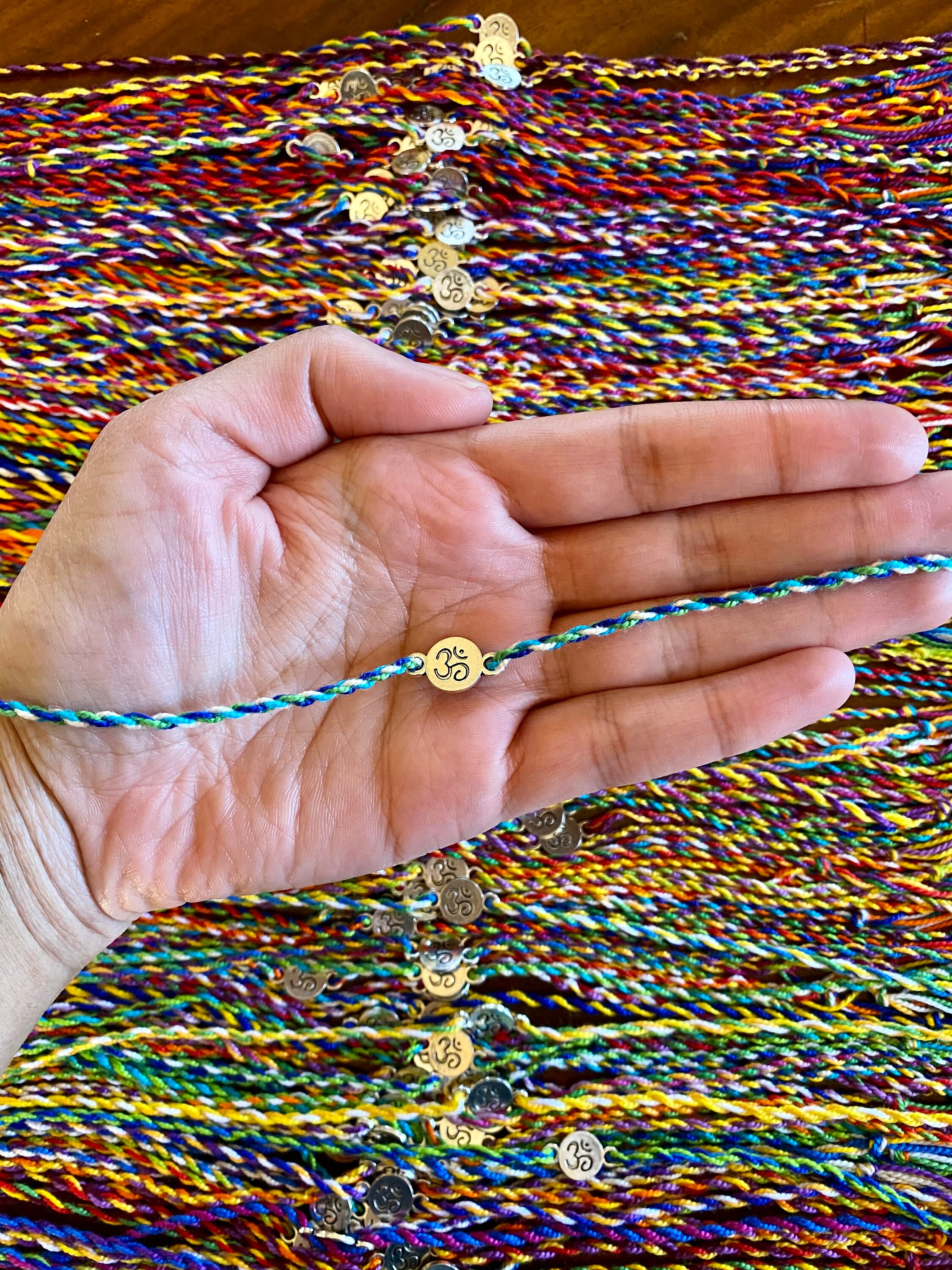 Rakhi for Raksha Bandhan Handmade, 4 Ohm Rakhi, Ohm Bracelet, Om Raksha ...