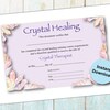Printable Crystal Healing Certificate Template Letter Size - Etsy