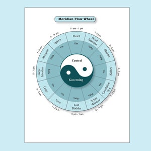 Meridian Hourly Flow Wheel Printable Poster - Etsy