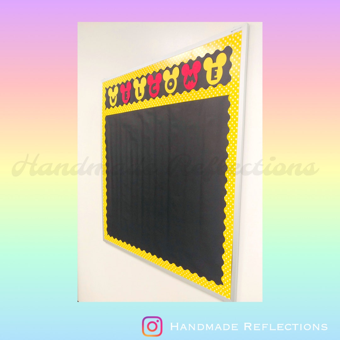 Mickey Mouse Inspired WELCOME Bulletin Board / Perfect for Back to ...