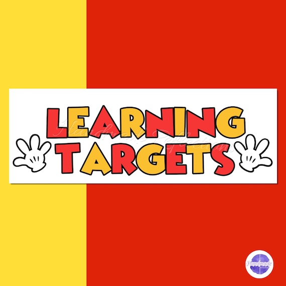 Mickey Mouse Inspired LEARNING TARGETS Bulletin Board / - Etsy