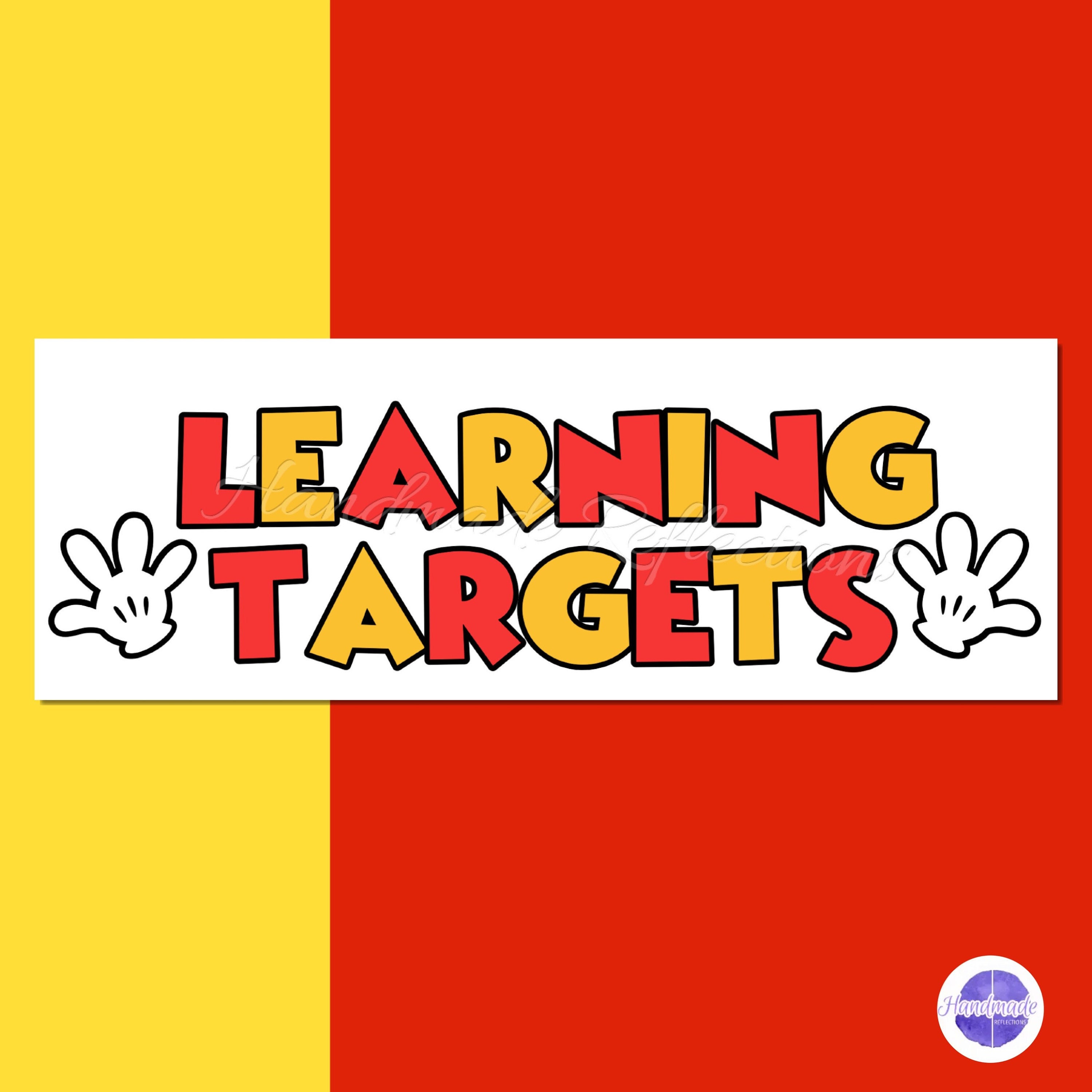 Mickey Mouse Inspired LEARNING TARGETS Bulletin Board / - Etsy