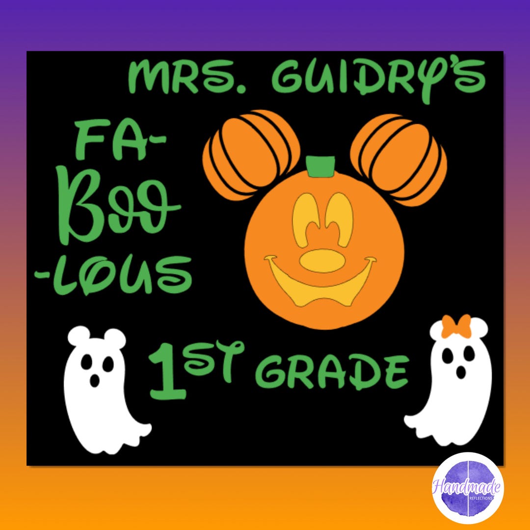 Mickey Mouse Ghost Inspired Halloween Faboolous Bulletin Board / Back ...