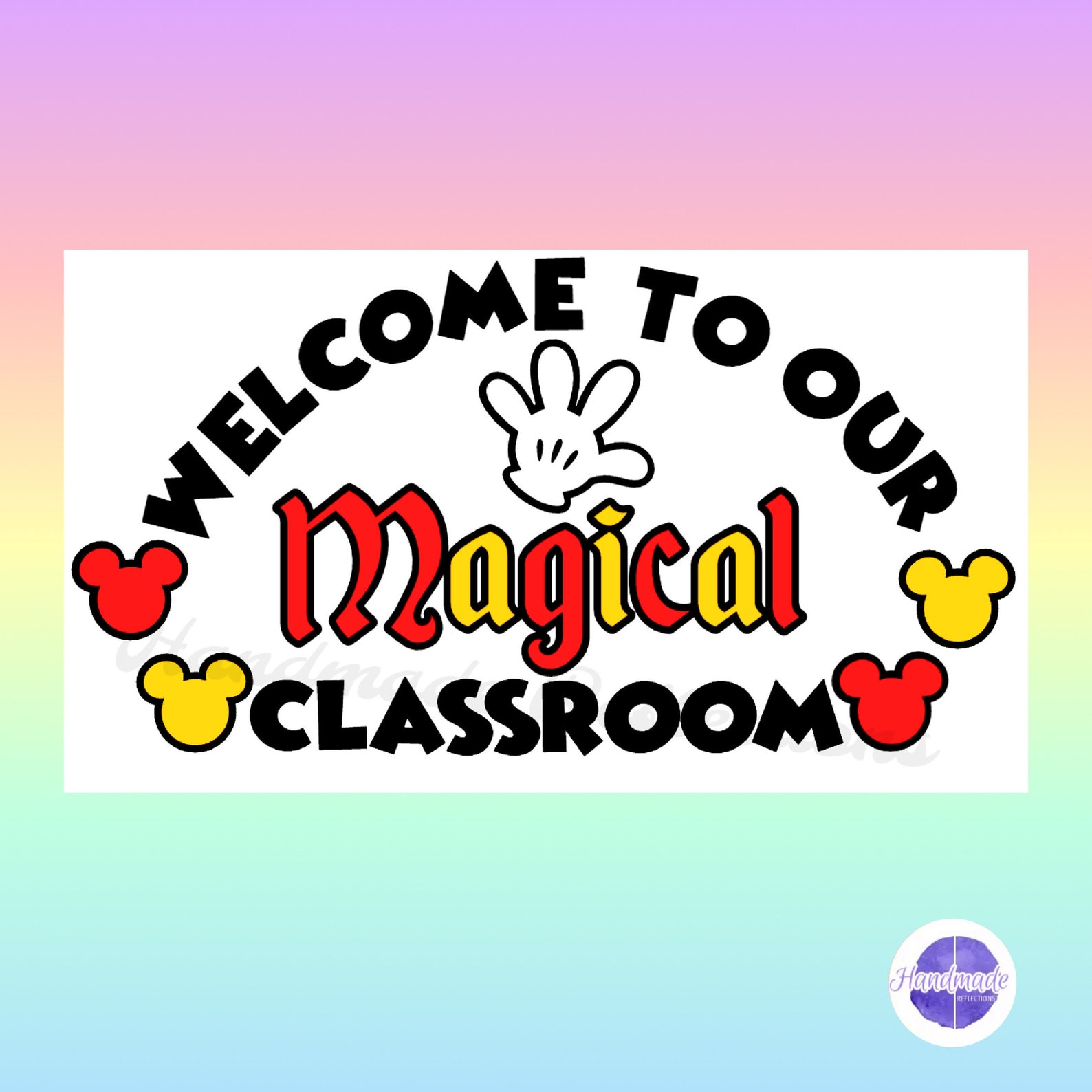 Mickey Mouse Inspired MAGICAL CLASSROOM Bulletin Board / Back to School ...