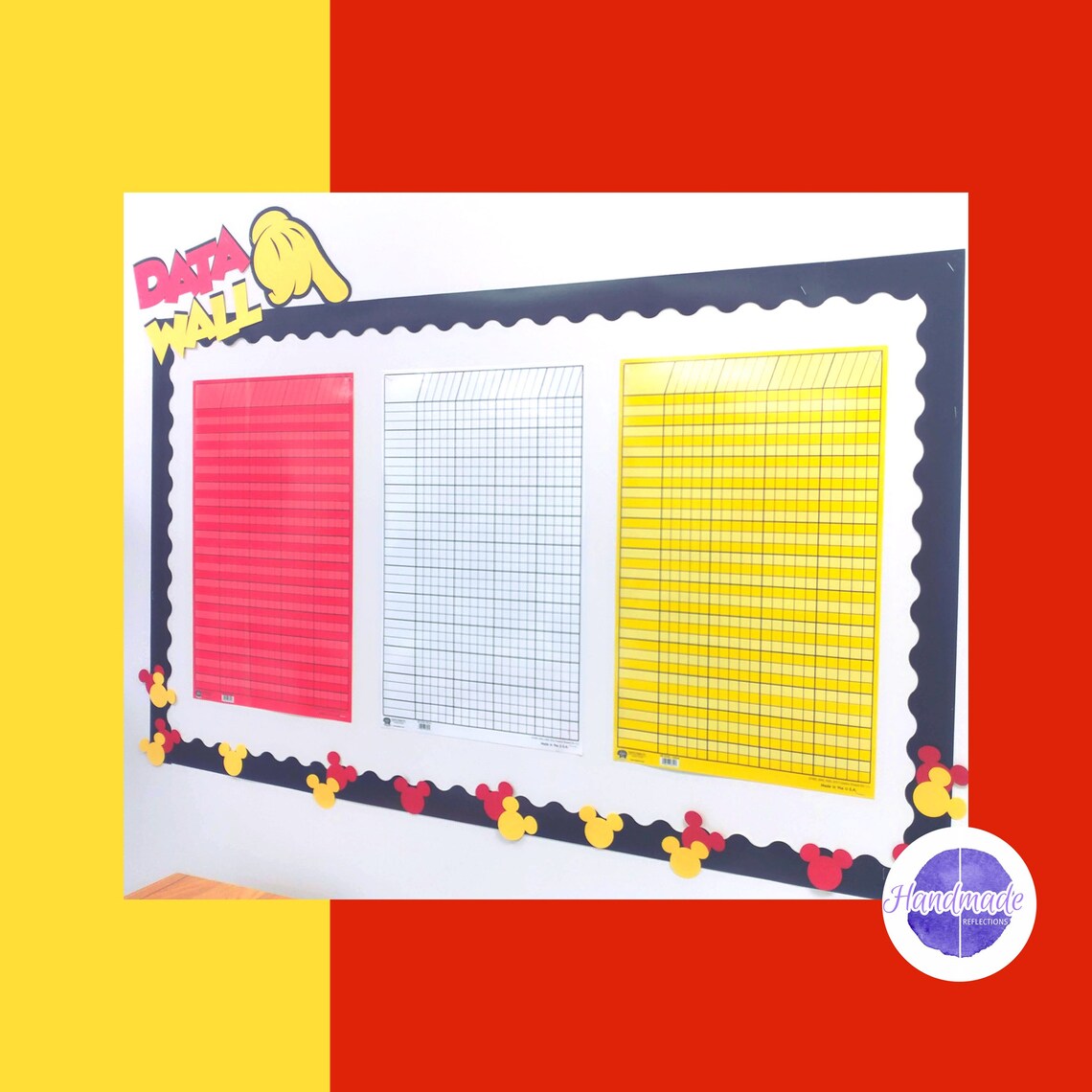 Mickey Mouse Inspired DATA WALL Bulletin Board / Perfect for Back to ...