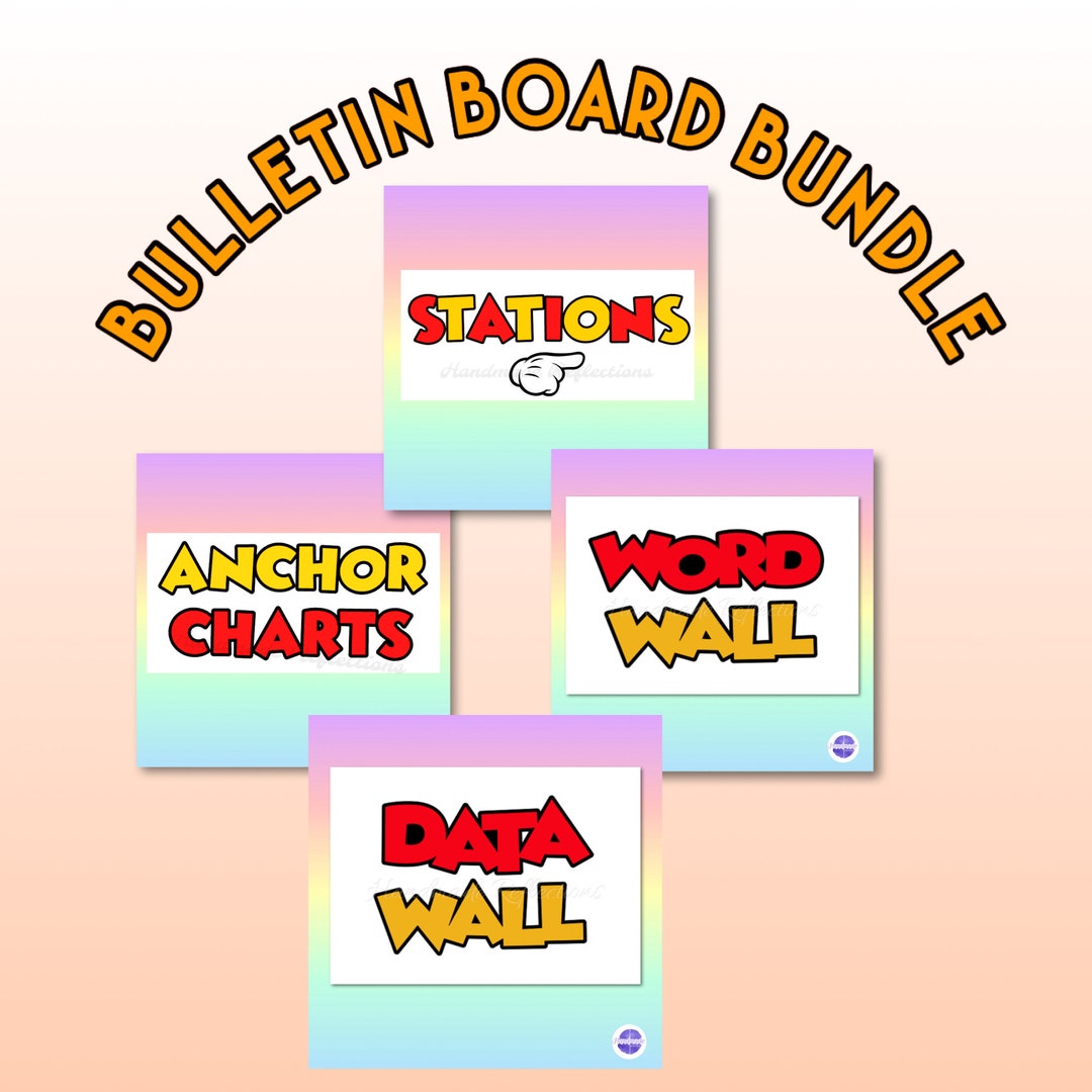 Mickey Mouse Inspired Bulletin Board Bundle: Classroom Decor - Etsy