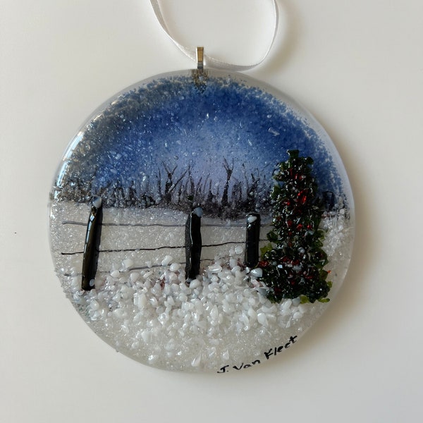 Fused Glass Ornament - Etsy