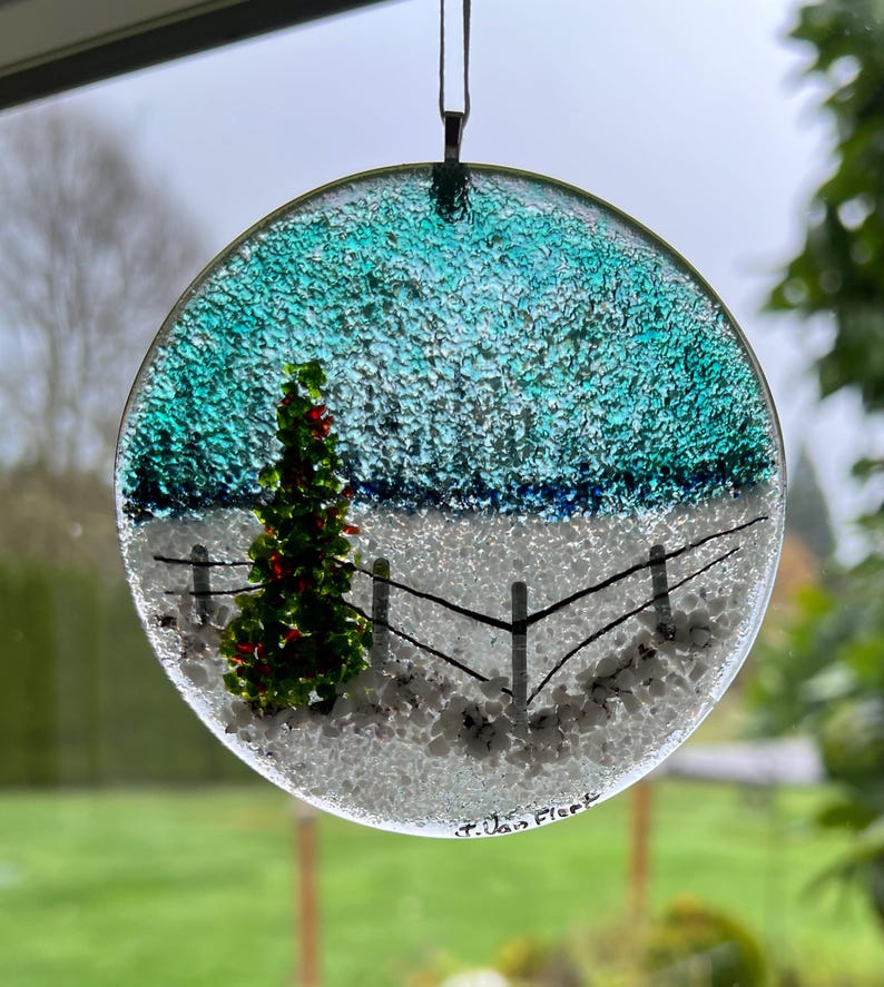 Fused Glass Ornament Scenes for Christmas or to Enjoy Year Round ...