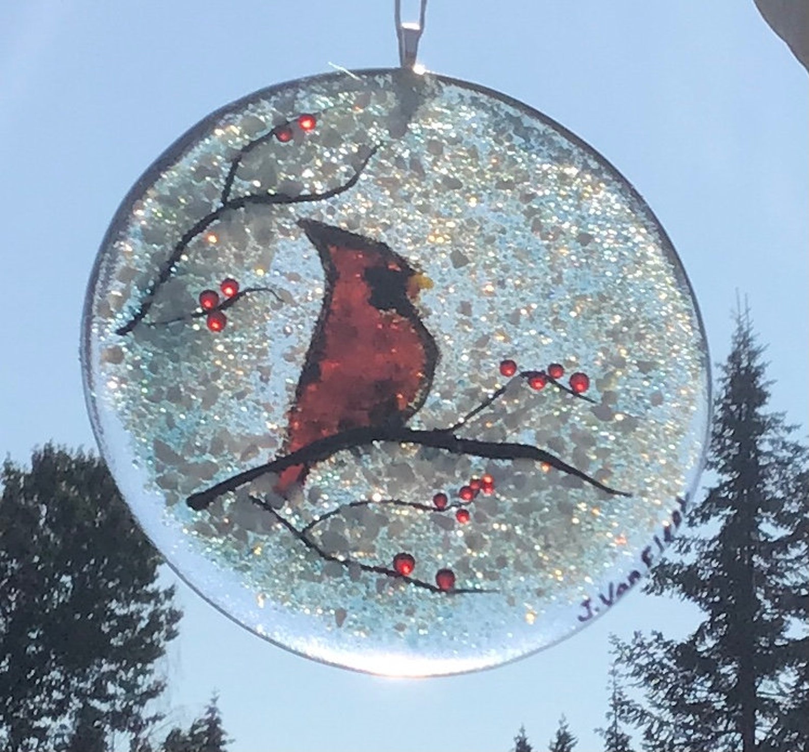 Fused Glass Ornament Scenes for Christmas or to Enjoy Year Round ...