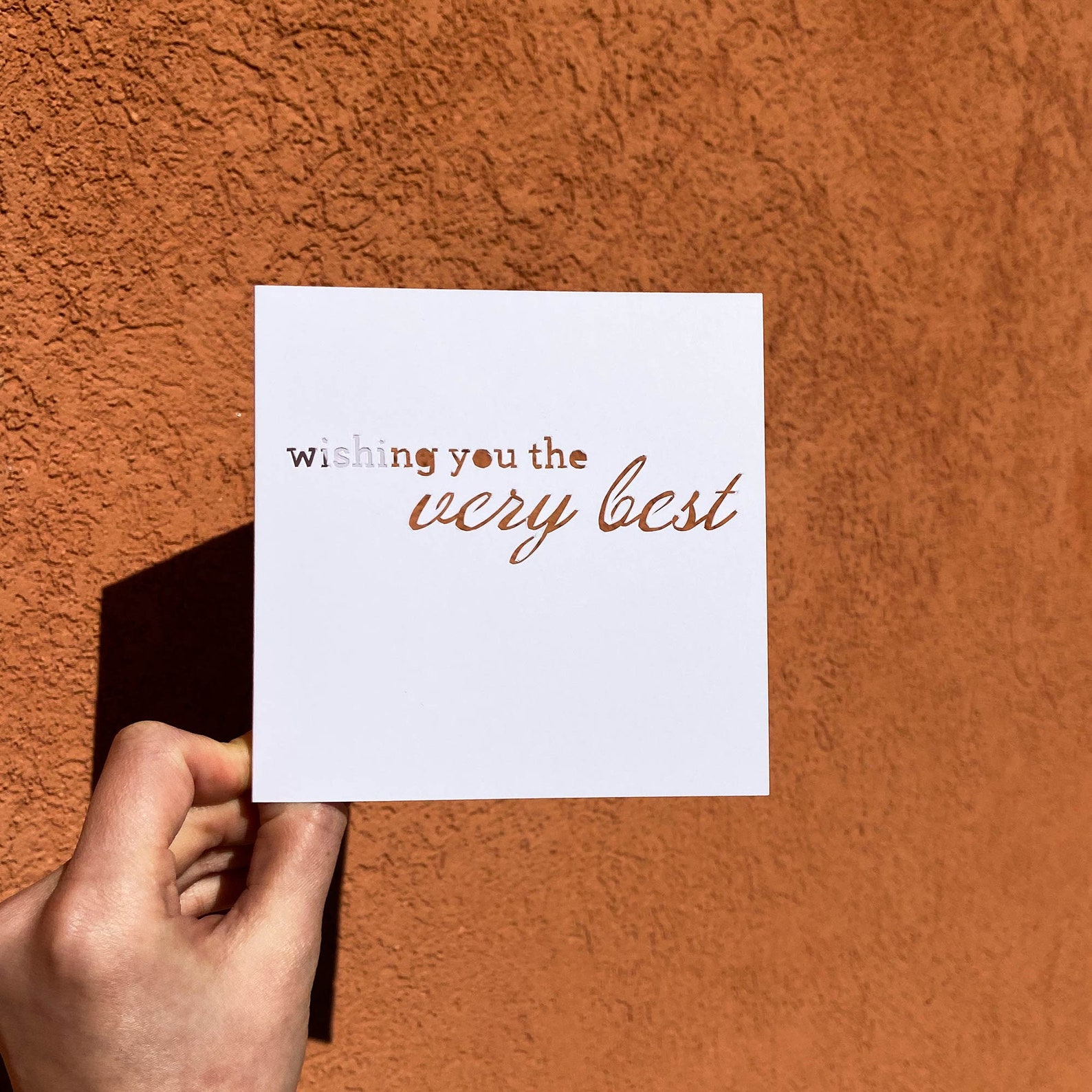 Wishing You the Very Best Hand Cut Card - Etsy