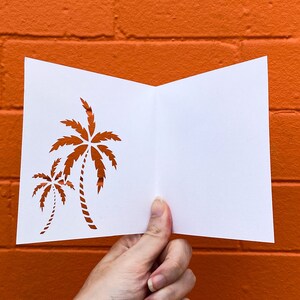 Tropical Palm Trees Card Blank Palm Trees Card Just Because - Etsy