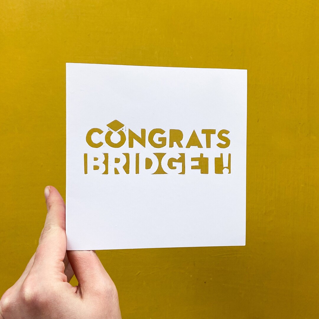 Custom Congratulations Card, Personalized Graduation Cards, Congrats ...