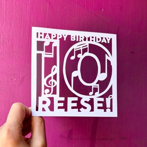 Music Birthday Card, Gift for Singer, Personalized Cards, Custom Name ...