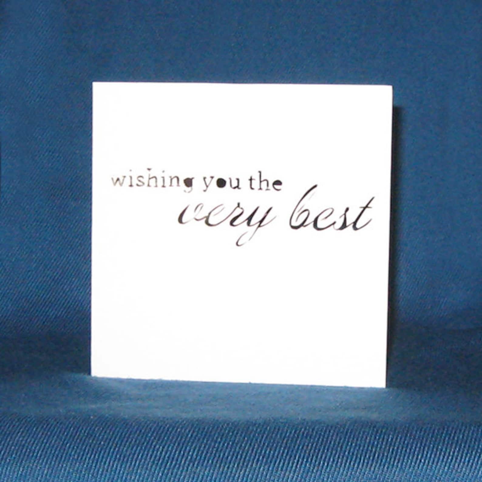 Wishing You the Very Best Hand Cut Card - Etsy