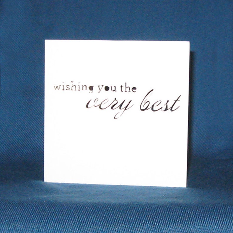 Wishing You the Very Best Hand Cut Card - Etsy