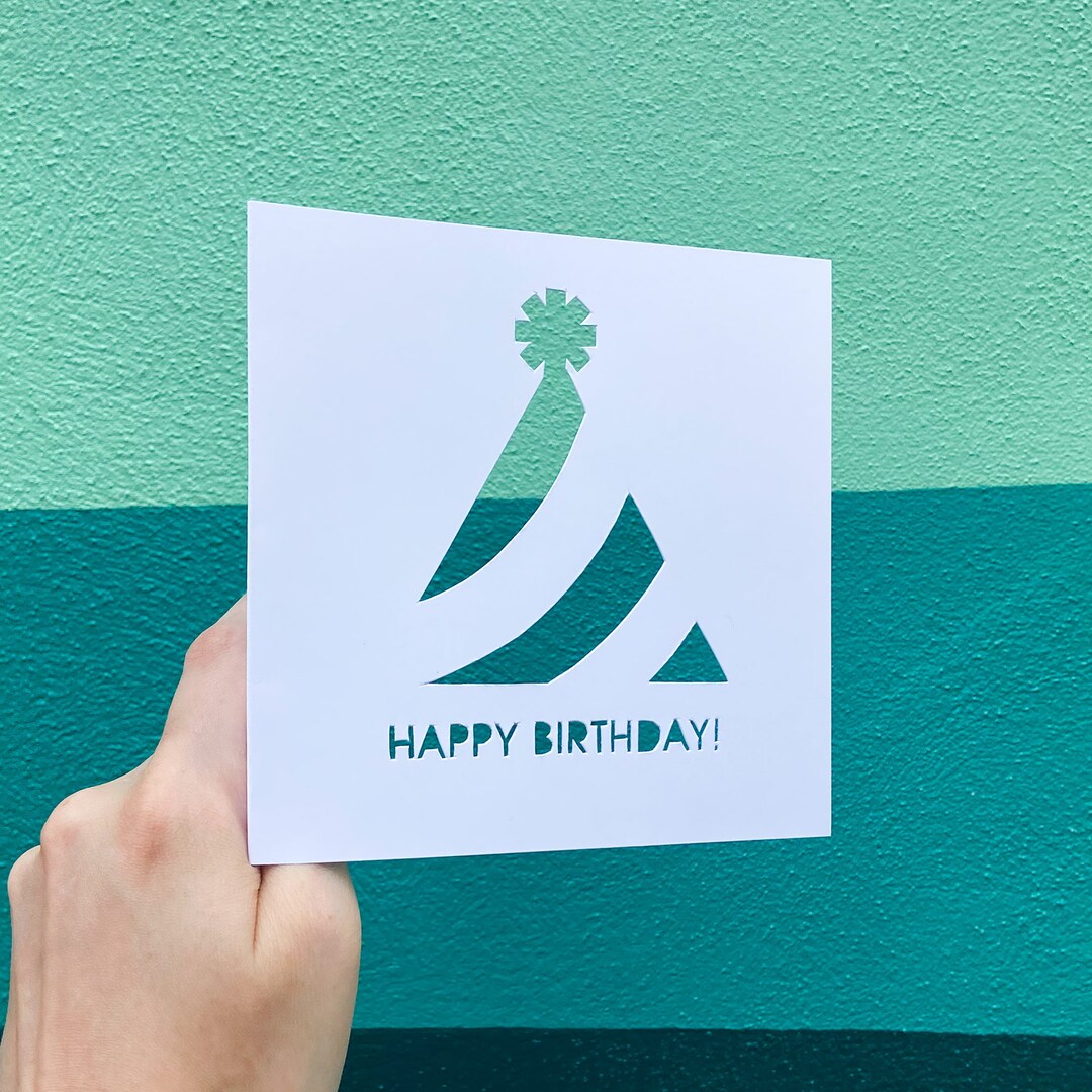 Birthday Hat Card, 1st Birthday Gift Girl, Kid Birthday Party, Niece ...