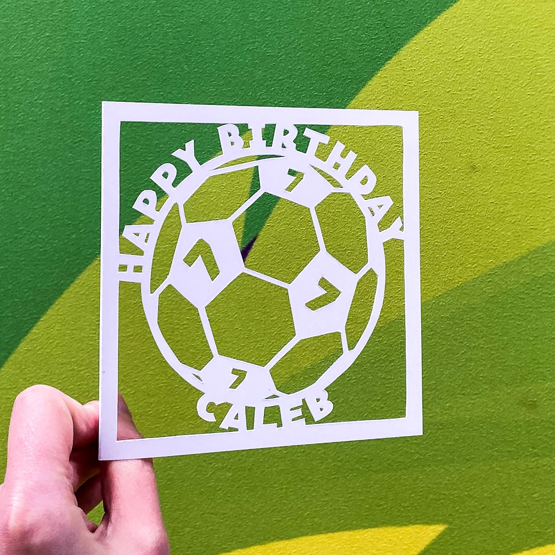 Birthday Soccer Card, Custom Birthday Card for Him, Personalized ...