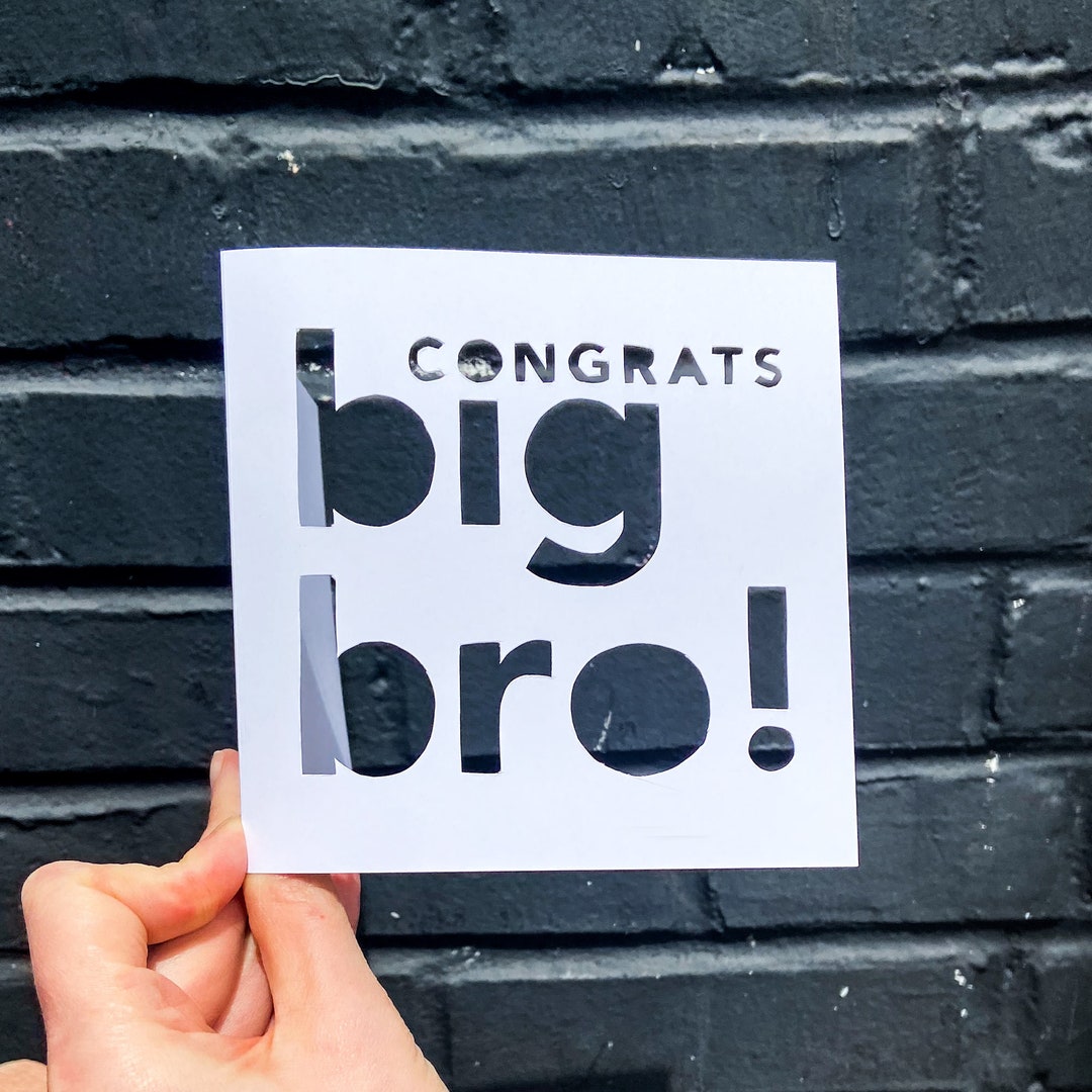 Congrats Big Brother Greeting Card, Gift for Boy, New Baby Arrival, New ...