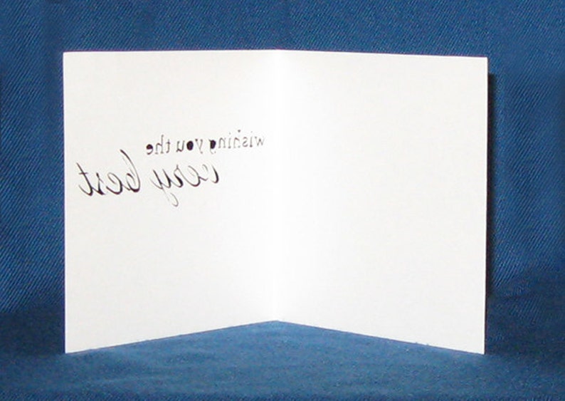 Wishing You the Very Best Hand Cut Card - Etsy