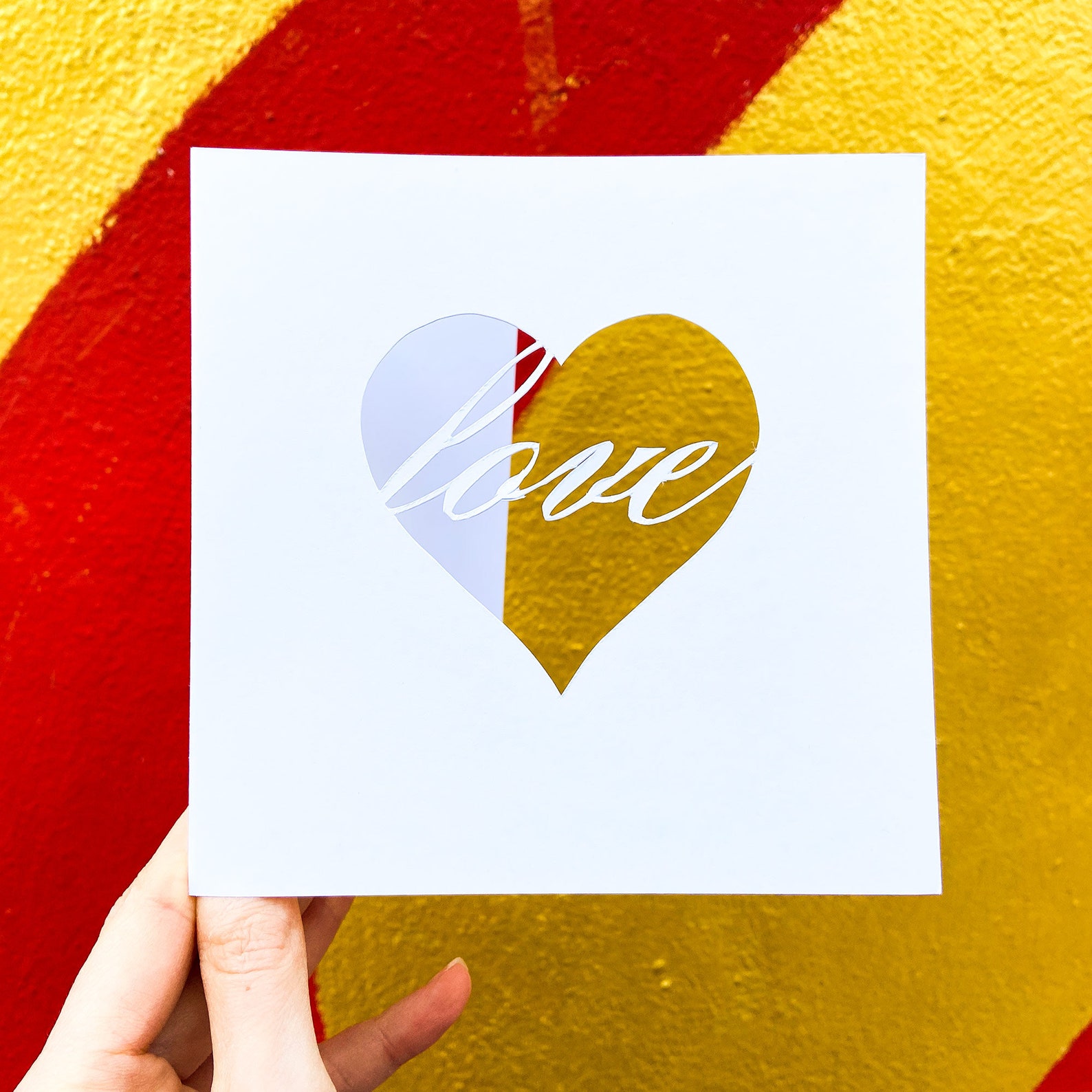 Hand Cut Love Heart Card - Etsy