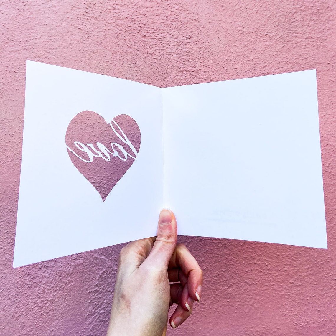 Hand Cut Love Heart Card - Etsy