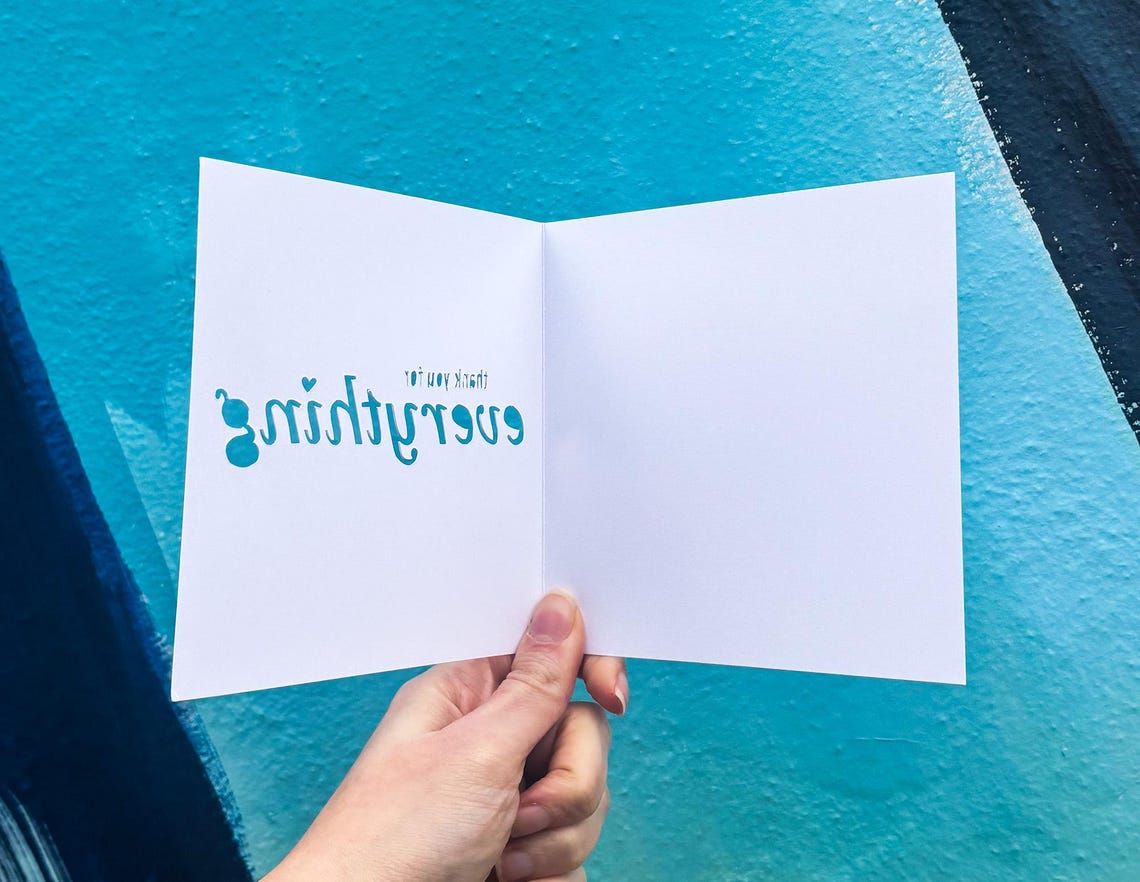 Thank You for Everything Mom, Thank You Card for Teacher, Coworker ...