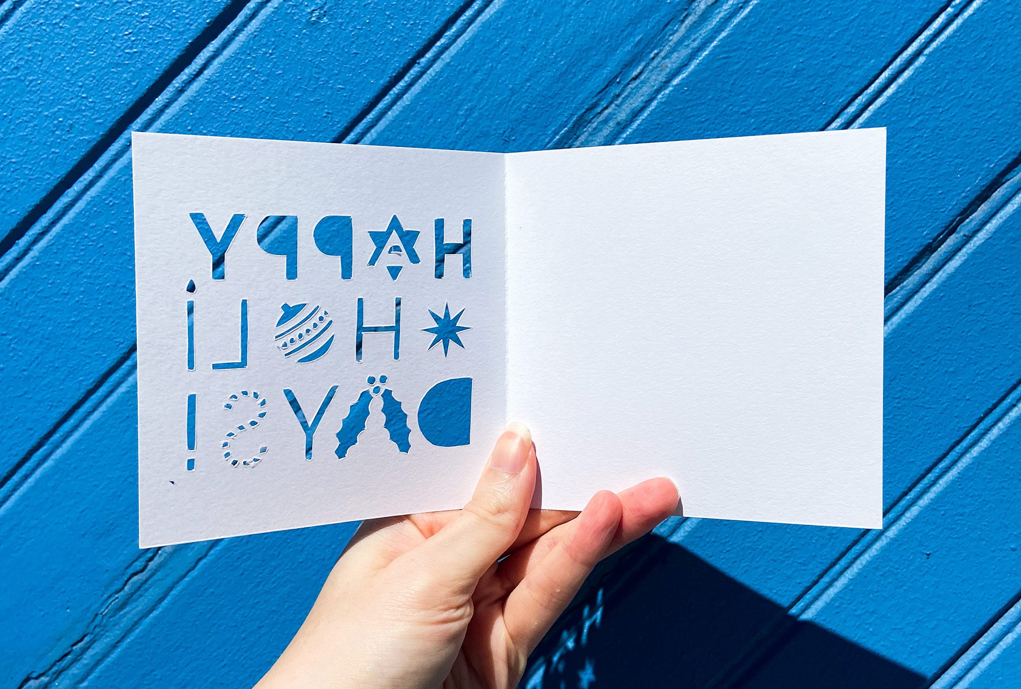 Hand Cut Happy Holidays Card - Etsy