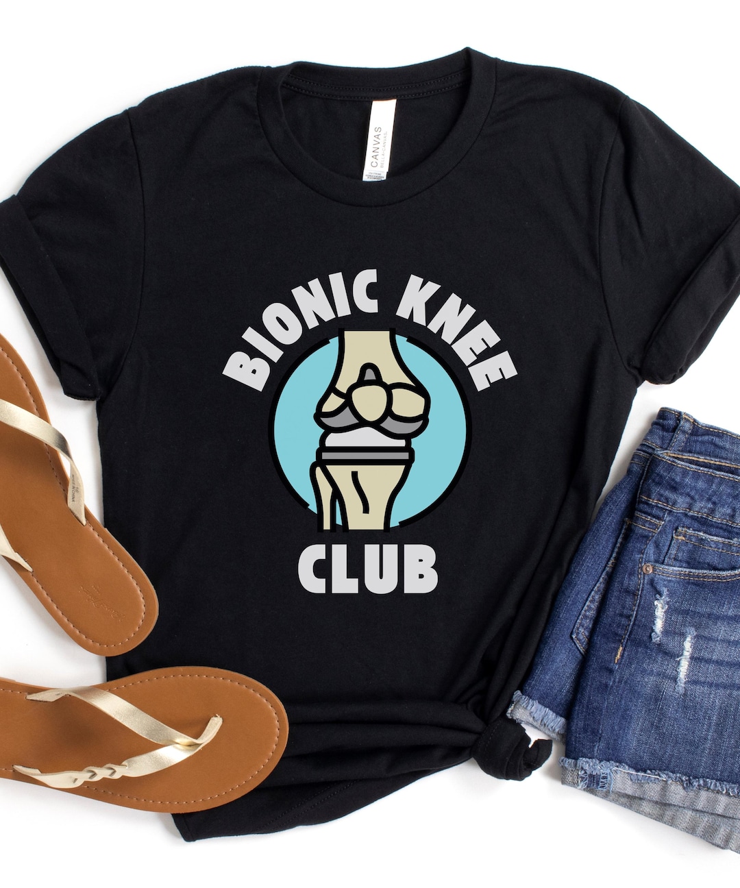 Bionic Knee Club Shirt, Funny Total Knee Replacement Tshirt, Gift for ...
