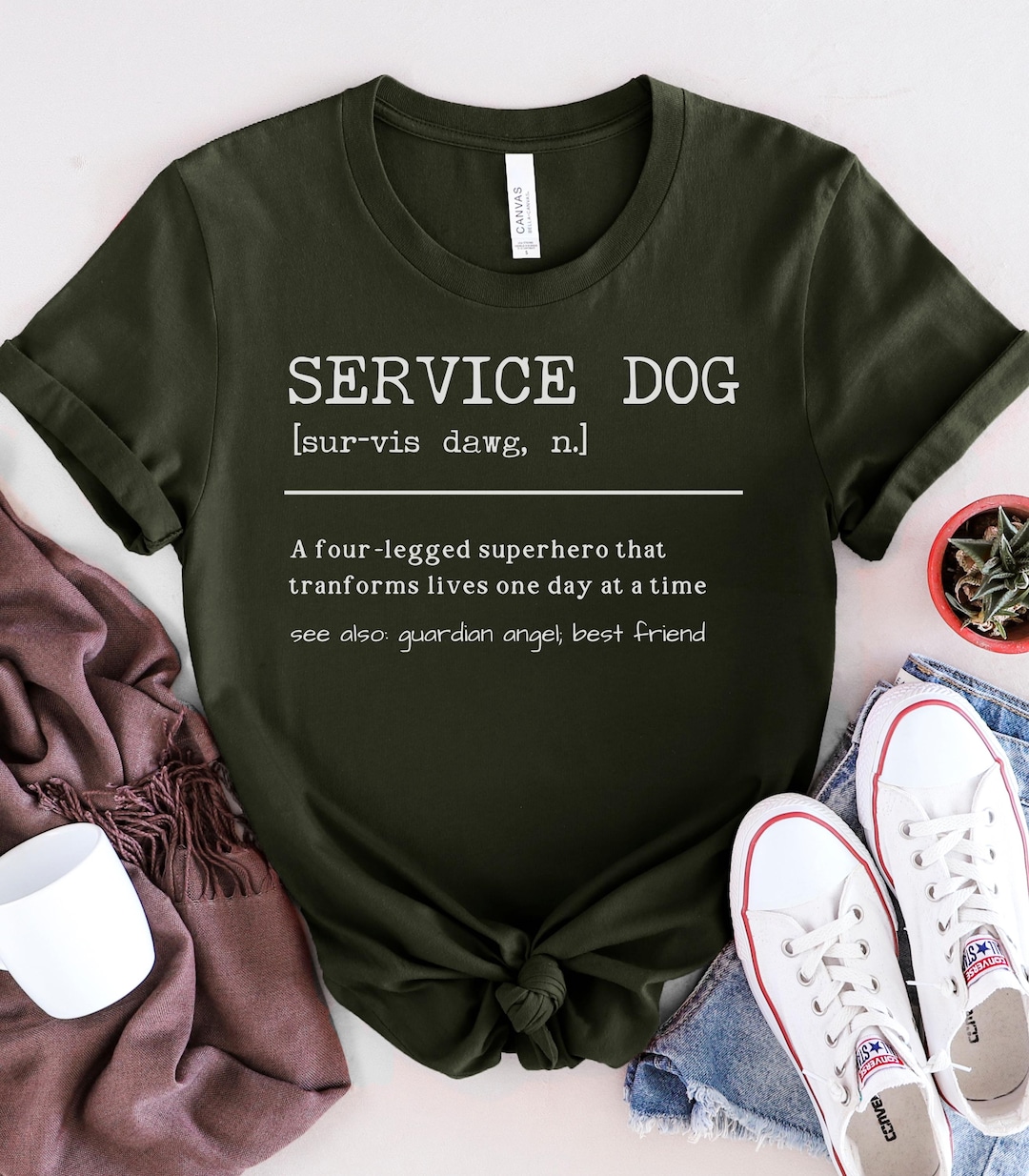 Service Dog Definition, Dog Shirt, Dog Mom Shirt, Gift Service Dog ...