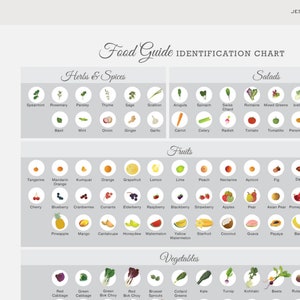 Food Identification Guide, Digital Print, Health Food Chart, Printable ...