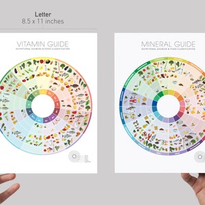 Vitamin Mineral Food Guide Bundle - Printable Nutrition Charts (digital ...