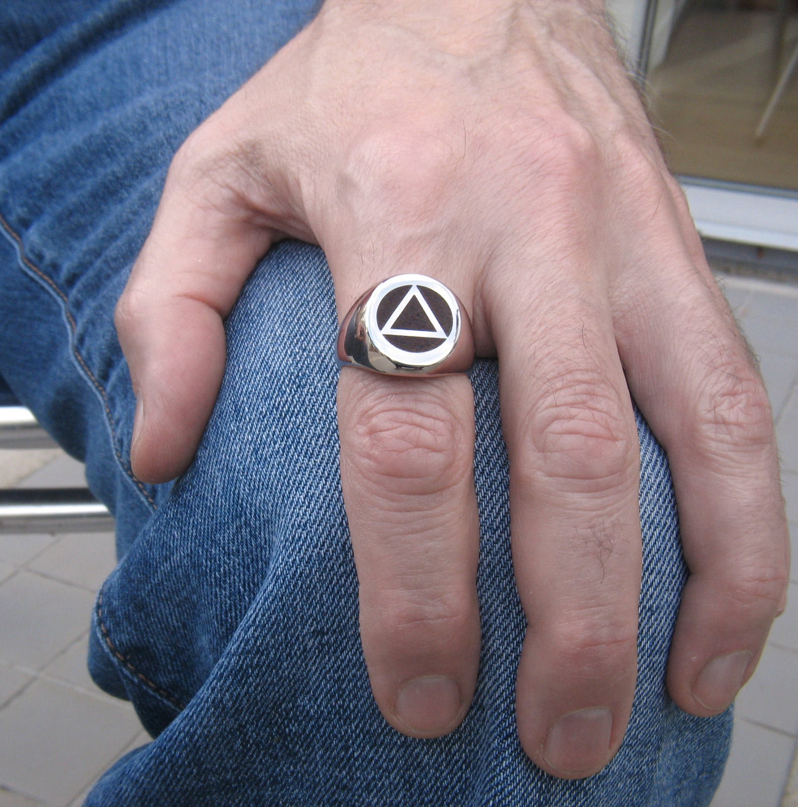AA Alcoholics Anonymous Symbol Logo Signet Ring Jewelry Men - Etsy