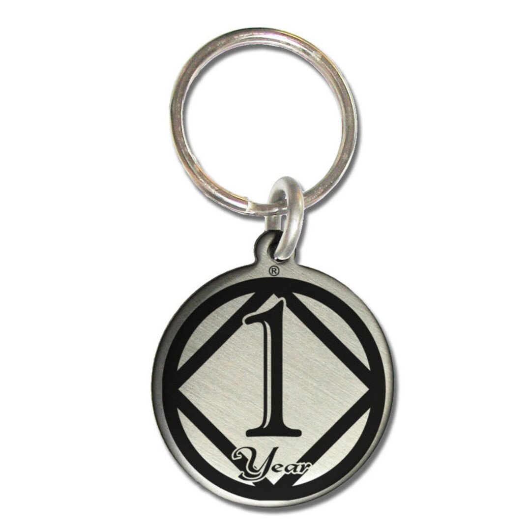 Custom NA Clean Anniversary Keychain: Stainless Steel Sober Gift - Etsy