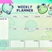 Frog Weekly Planner, Froggy Memopad, Frog Stationery, Kawaii Notepad ...