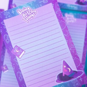 Witch Notepad, Black Cat Notepad, A6 Memopad - Etsy