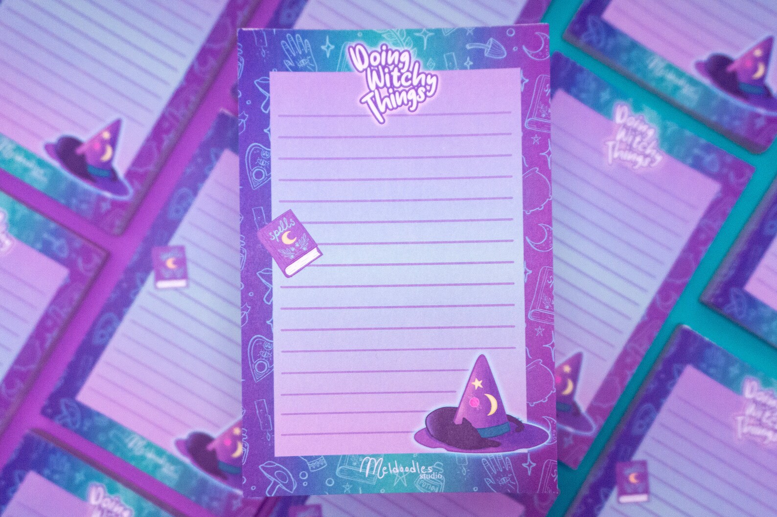 Witch Notepad Black Cat Notepad A6 Memopad | Etsy