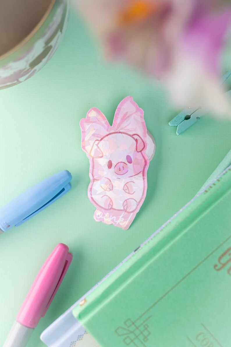 Kawaii Pig Stationery Set: Pink Desk Organizer, Planner, Stickers - Etsy