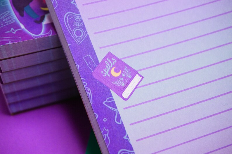 Witch Notepad Black Cat Notepad A6 Memopad | Etsy
