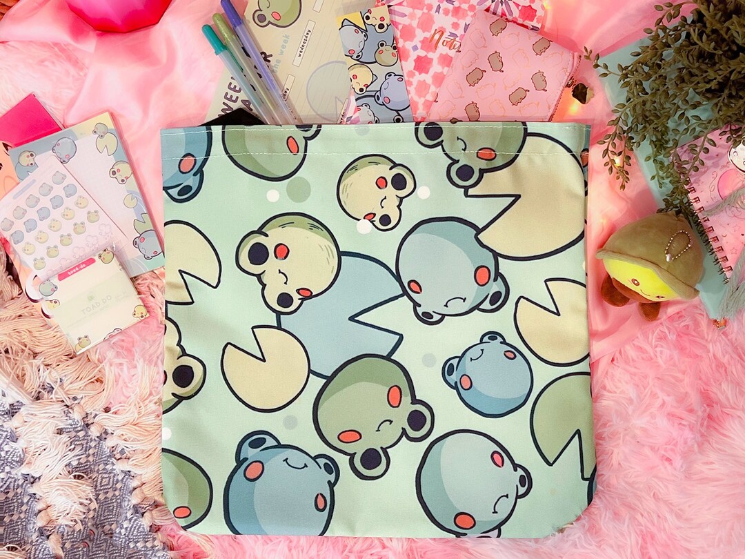 Froggy Tote Bag, Kawaii Tote, Korean Tote Bag, Frog Bag - Etsy