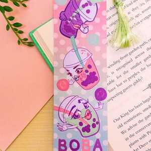 Bubble Tea Bookmark, Boba Tea, Bookmark, Kawaii Bookmark - Etsy