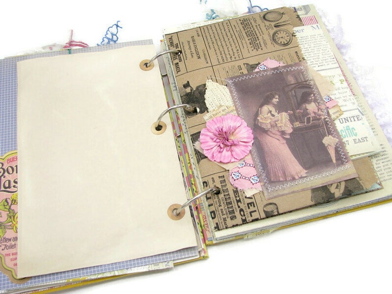 Junk Journal Scrapbook Album Shabby 1920s Woman Diary | Etsy